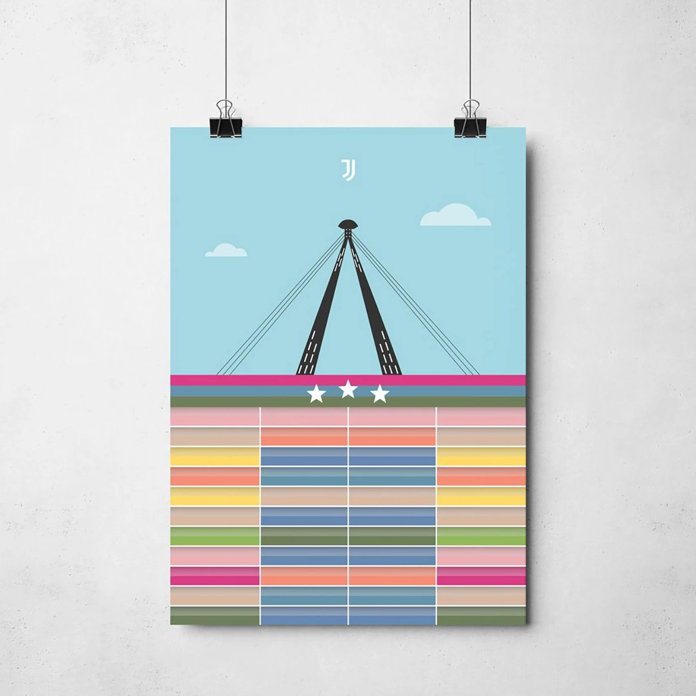 Juventus light blue stadium poster | Juventus Official Online Store
